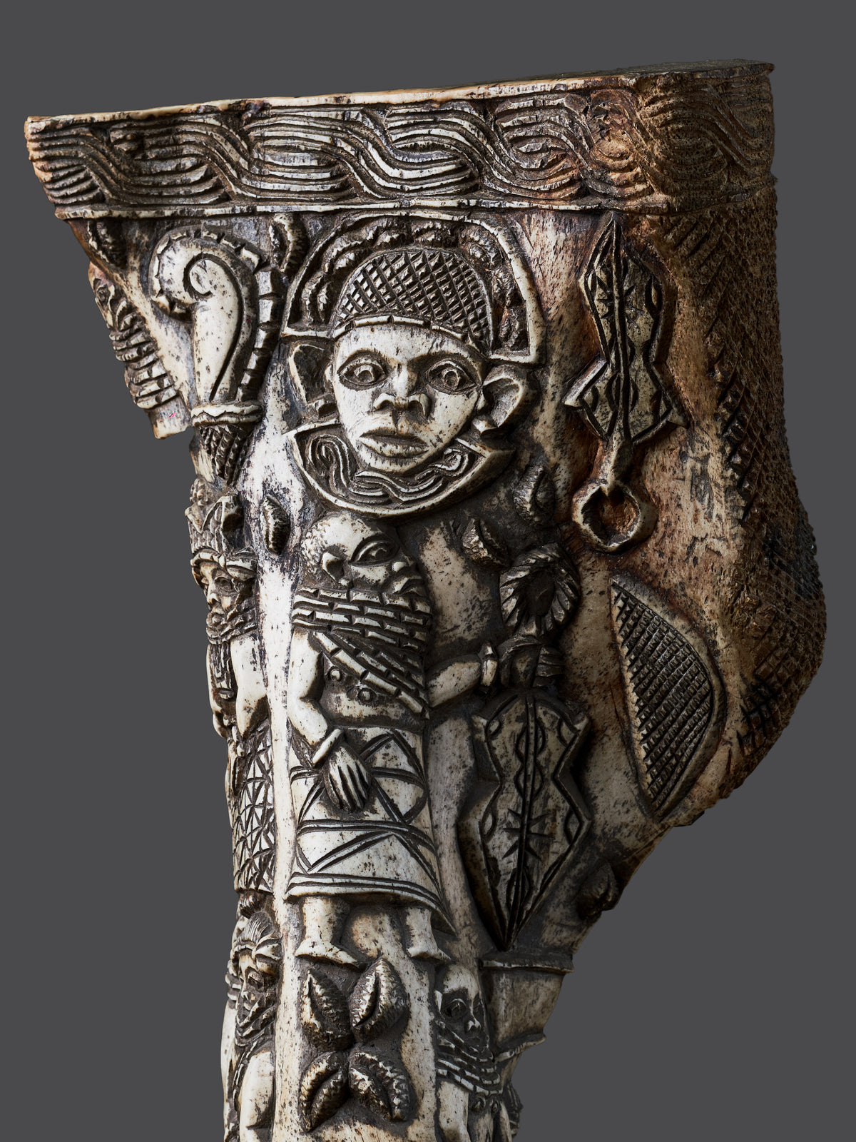 MIL Elephant Leg Bone with Benin Carvings | Quintessence